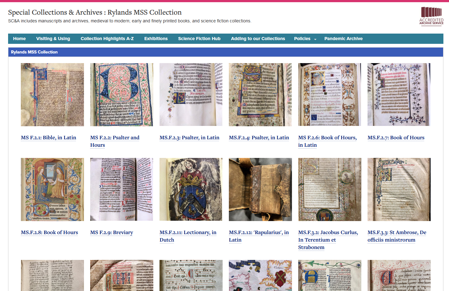 Medieval manuscripts online catalogue – Manuscripts and More