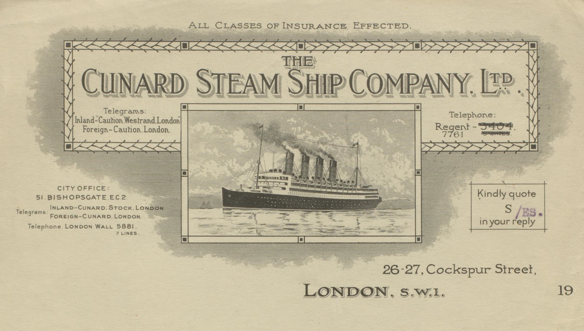 Papers of Lucy Squires, Cunard Secretary – New Accession – Manuscripts ...